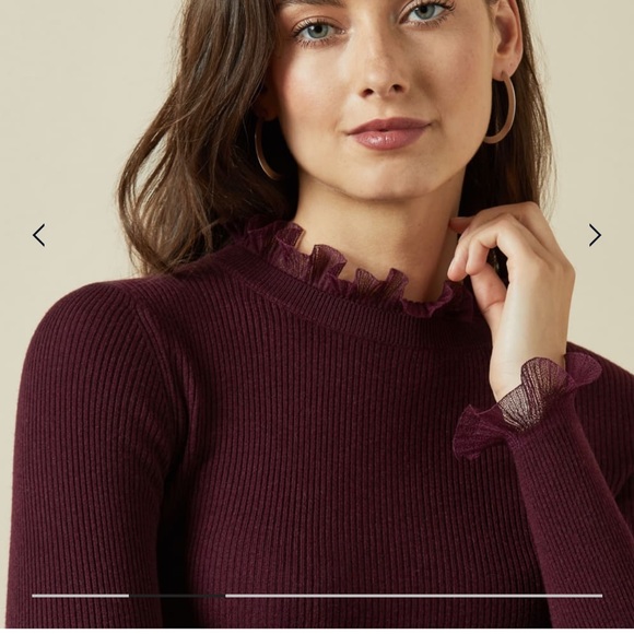 Ted Baker London | Sweaters | Ted Baker Dvana Xl 5 Frill Neck Detail ...